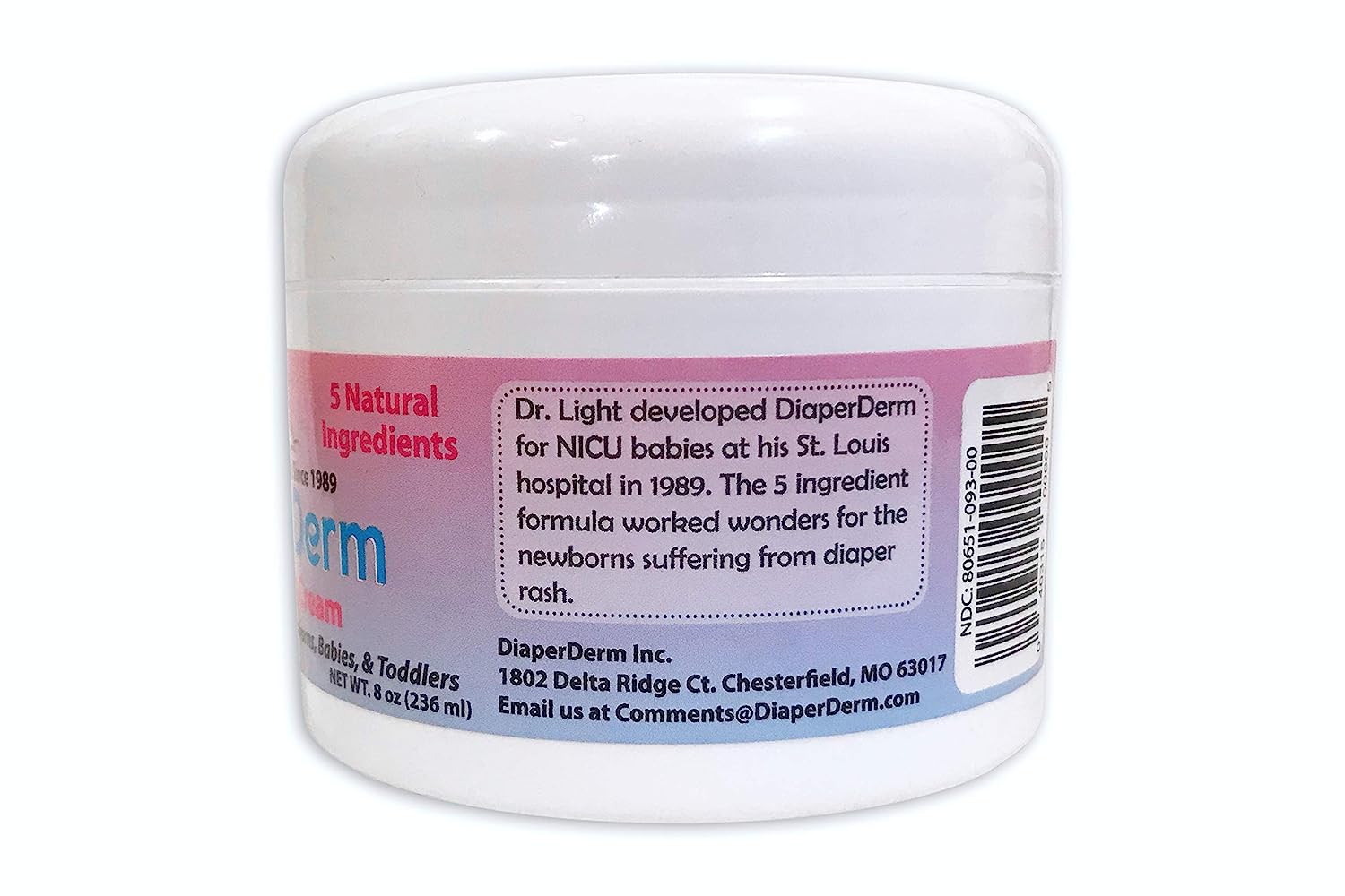 DiaperDerm - ALL NATURAL Diaper Rash Cream